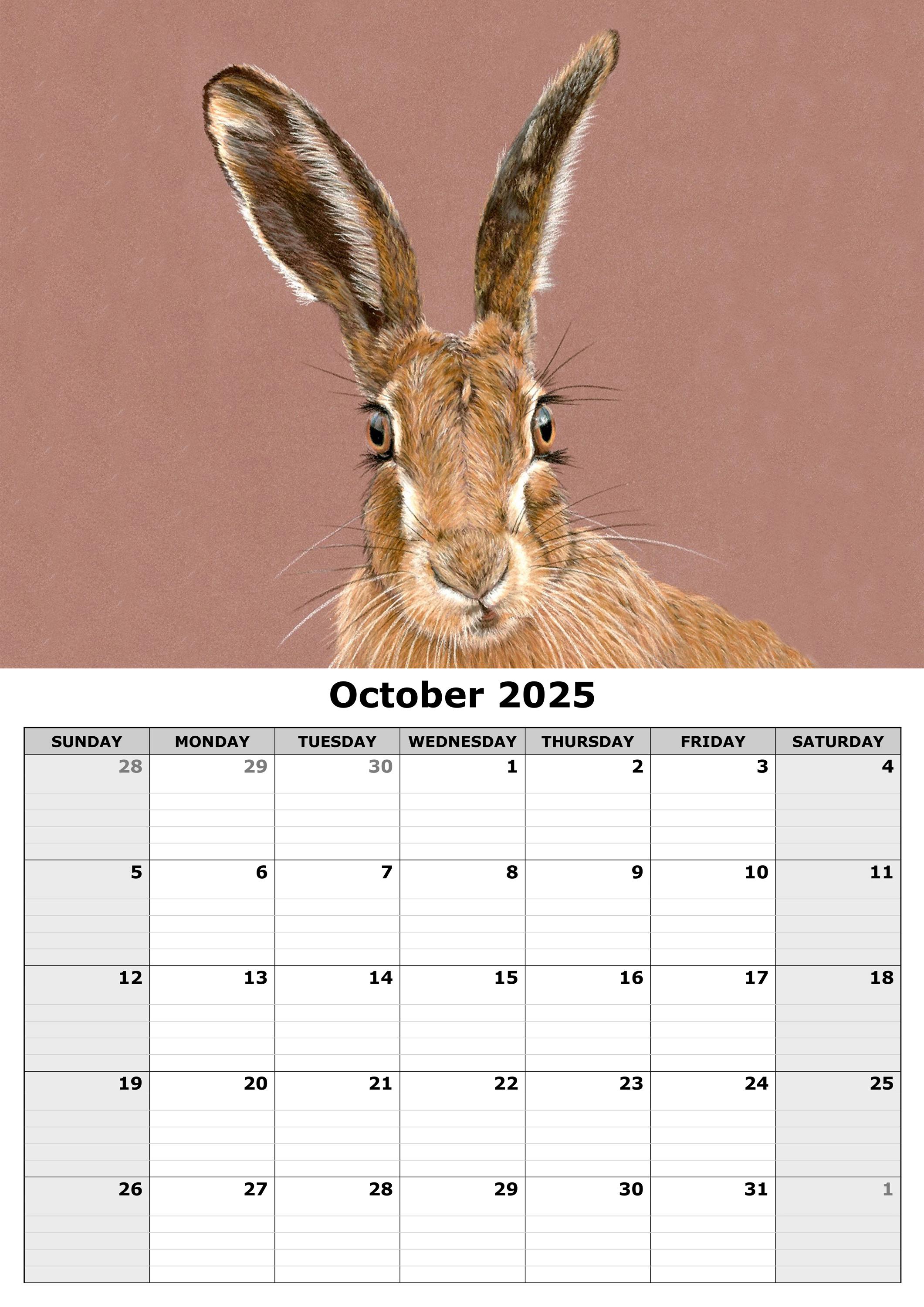 Natural Wonders Calendar 2025, Nature, Hares, Wildlife, Art, Calendar ...