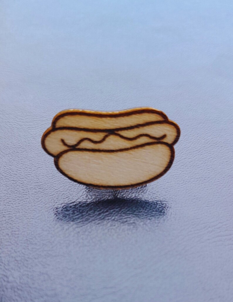 Wooden Lapel Pin | Fast Food-themed Backpack Pin | Laser Engraved Gift ...