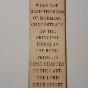Wooden Bookmark | Book of Mormon Scripture Study | LDS Come Follow Me Tracker | Think Celestial ...