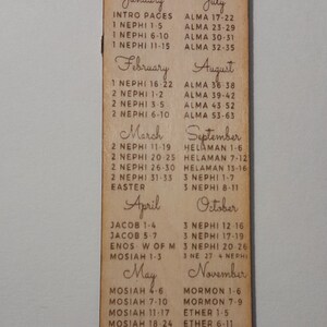 Wooden Bookmark | Book of Mormon Scripture Study | LDS Come Follow Me Tracker | Think Celestial ...