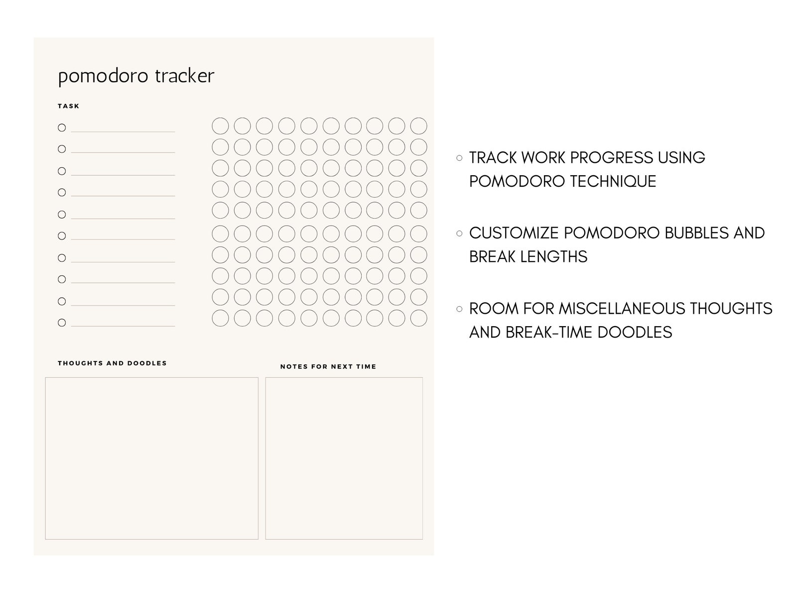 Printable PDF Focus Planner for Non-linear Thinkers, Focus Filter ...