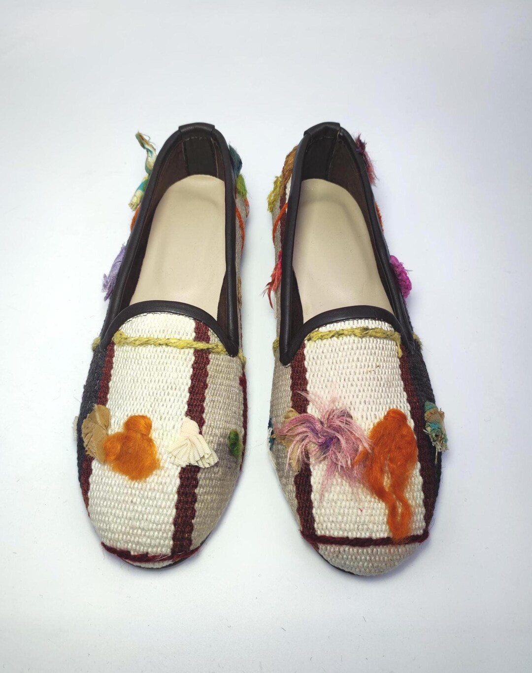 Handcrafted Kilim Loafers: Vintage Turkish Rug Shoes (size 37EU/7US) - Etsy