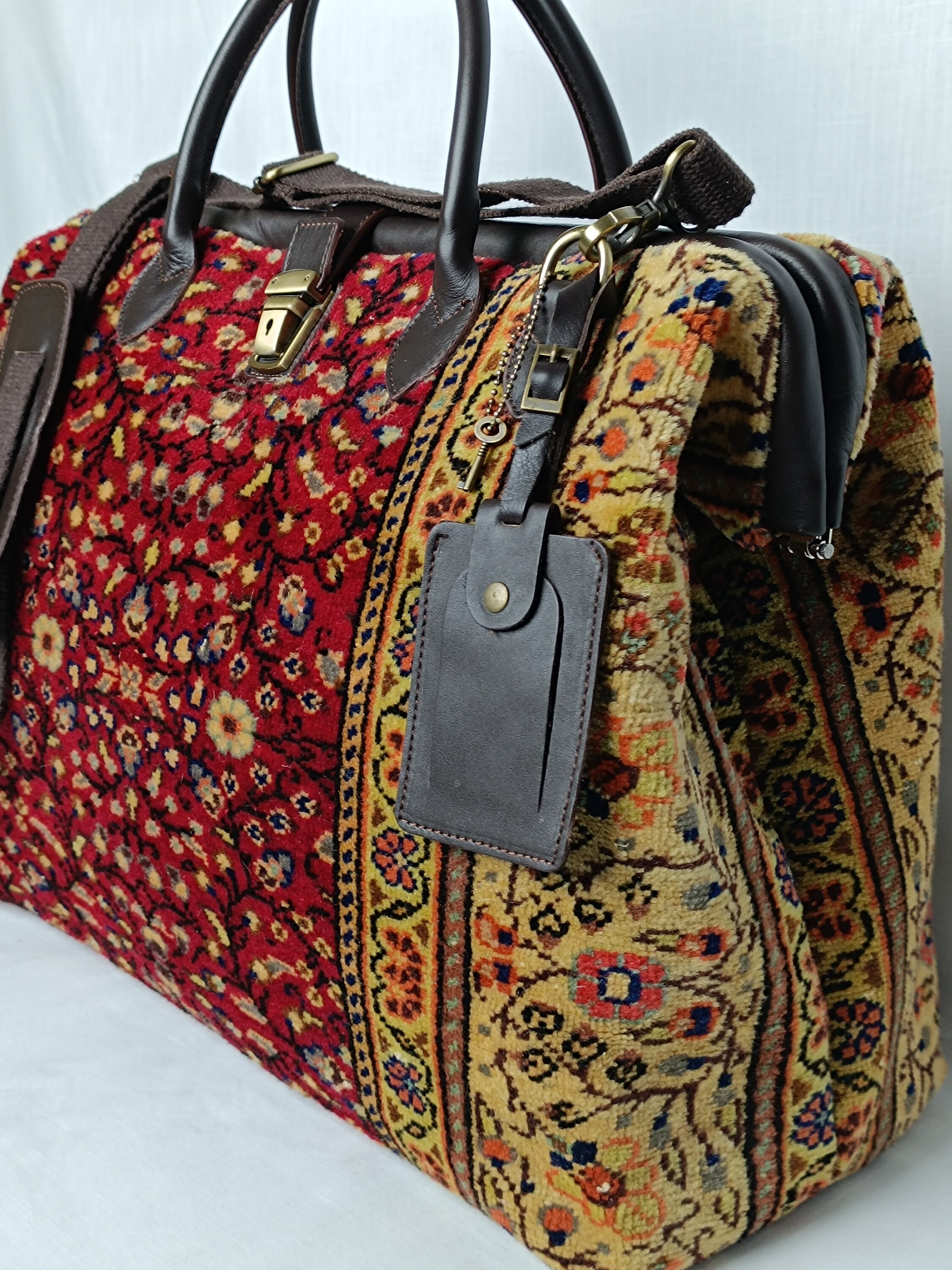 Vintage Carpet Weekender Bag, Weekender Bag,western Bag,,travel Kilim ...