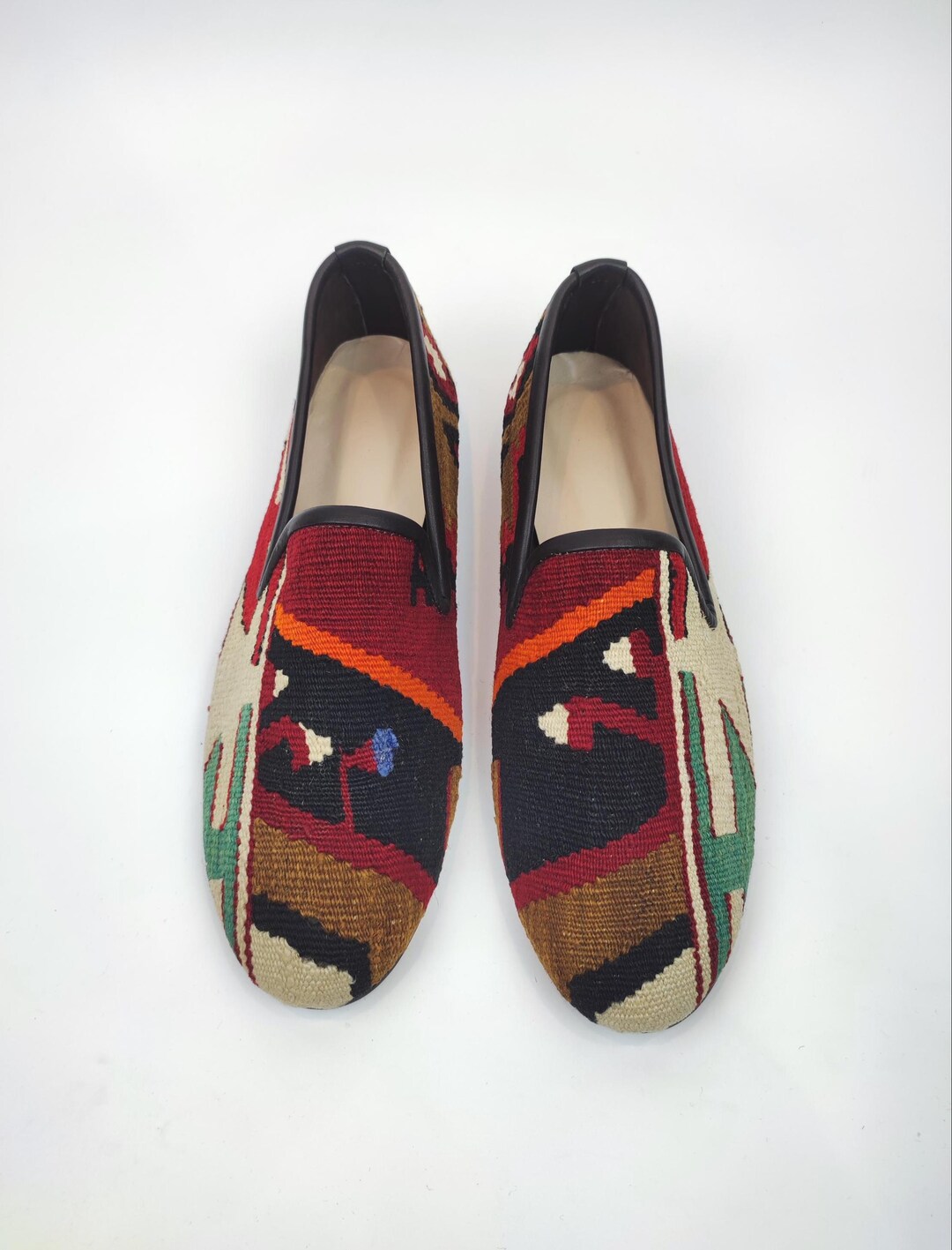 Handcrafted Kilim Loafers: Vintage Turkish Men's Shoes (size 45EU/12US ...