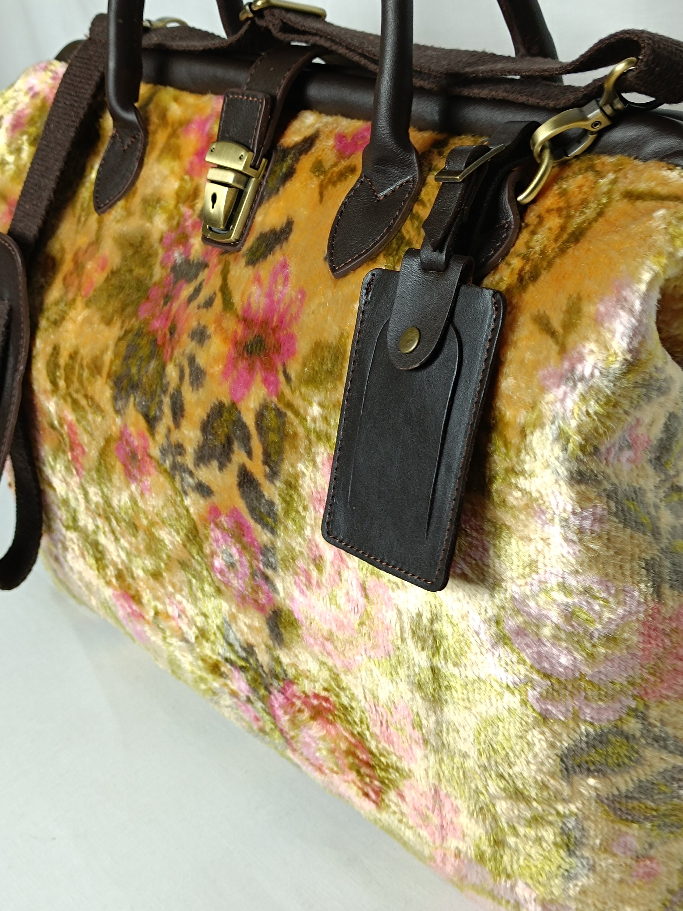 Vintage Velvet Weekender, Tapestry Weekender, Duffel Bag, Travel Bag ...