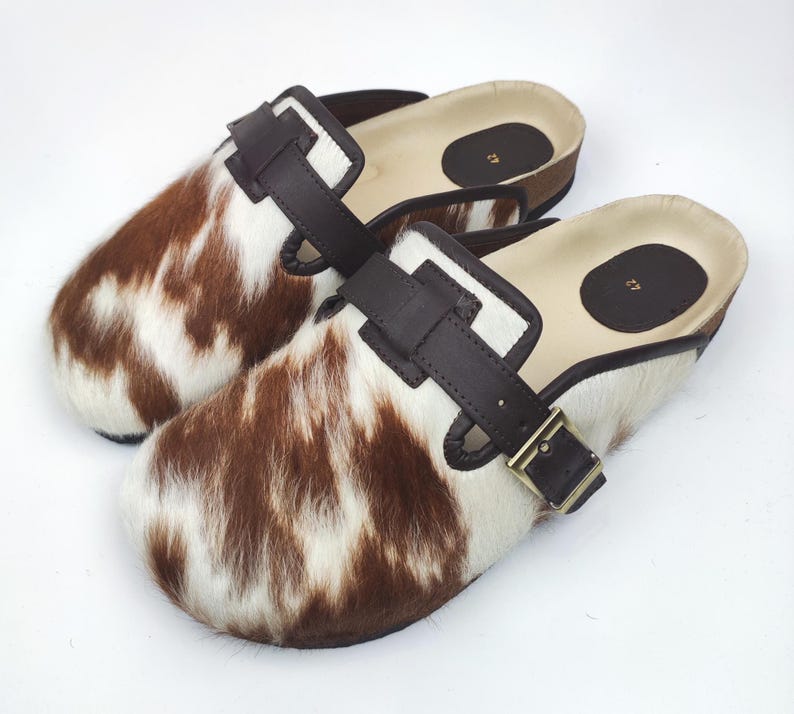 Handcrafted Cowhide Clogs: Men's Soft Insole Indoor/outdoor Slippers ...