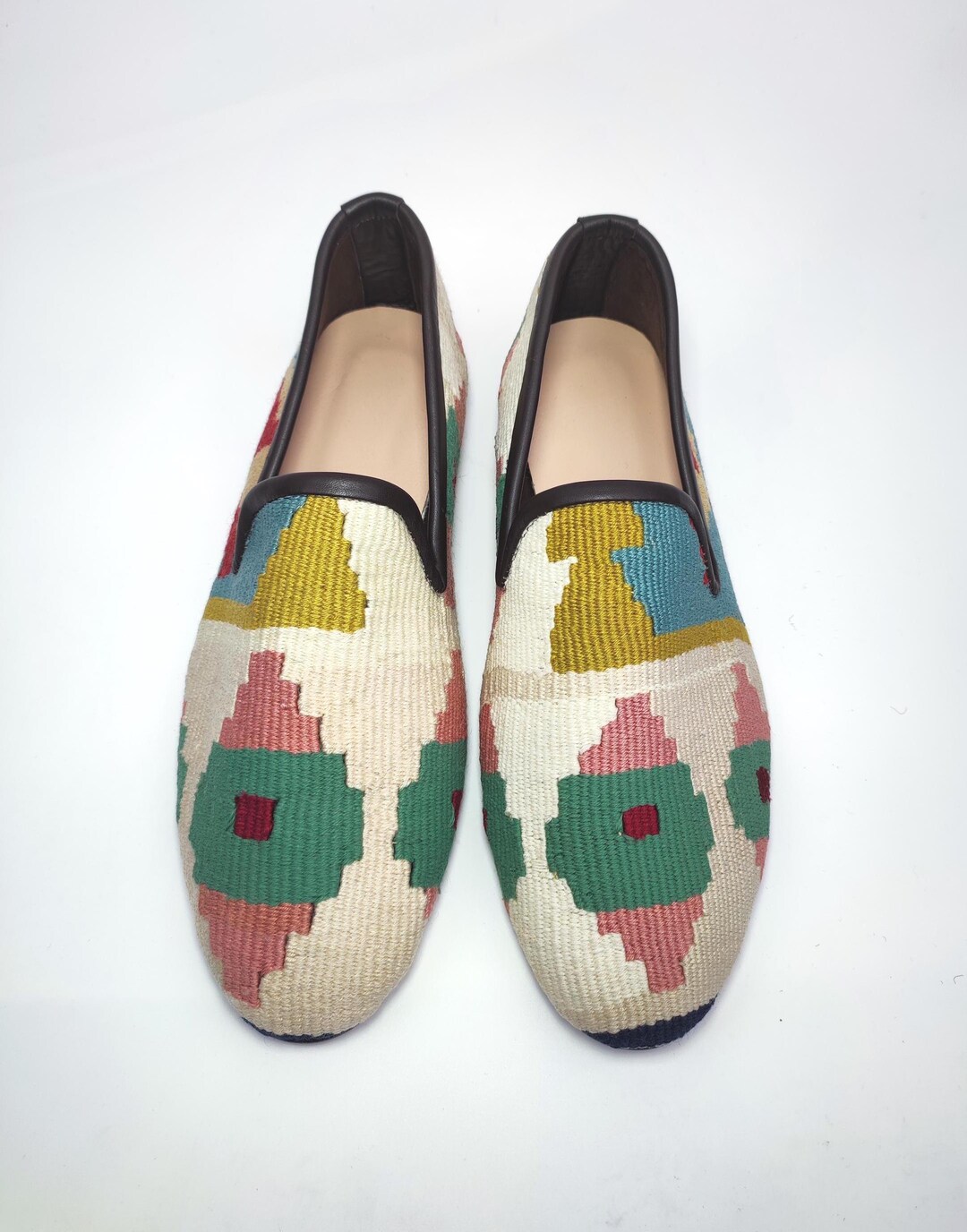 Handcrafted Kilim Loafers: Vintage Turkish Men's Shoes (size 43EU/ 10US ...