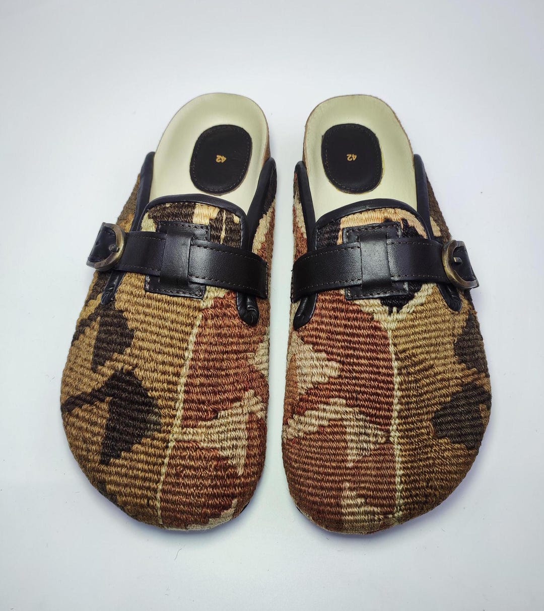 42EU/9US/8UK Men Original Kilim Clogs, Original Handwoven Vintage Kilim ...