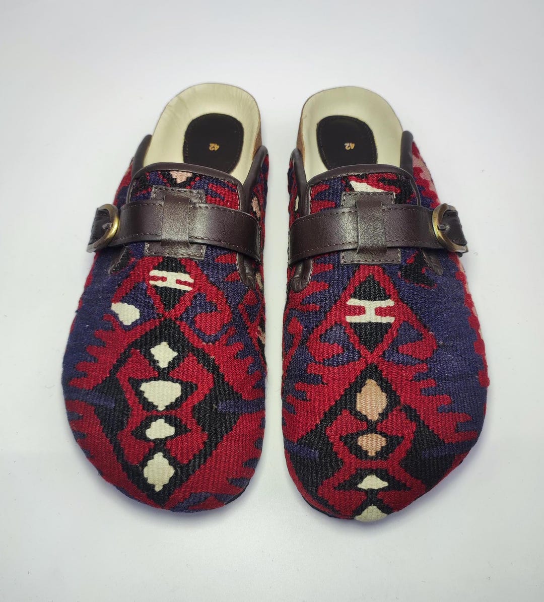 42EU/9US/8UK Men Original Kilim Clogs, Original Handwoven Vintage Kilim ...