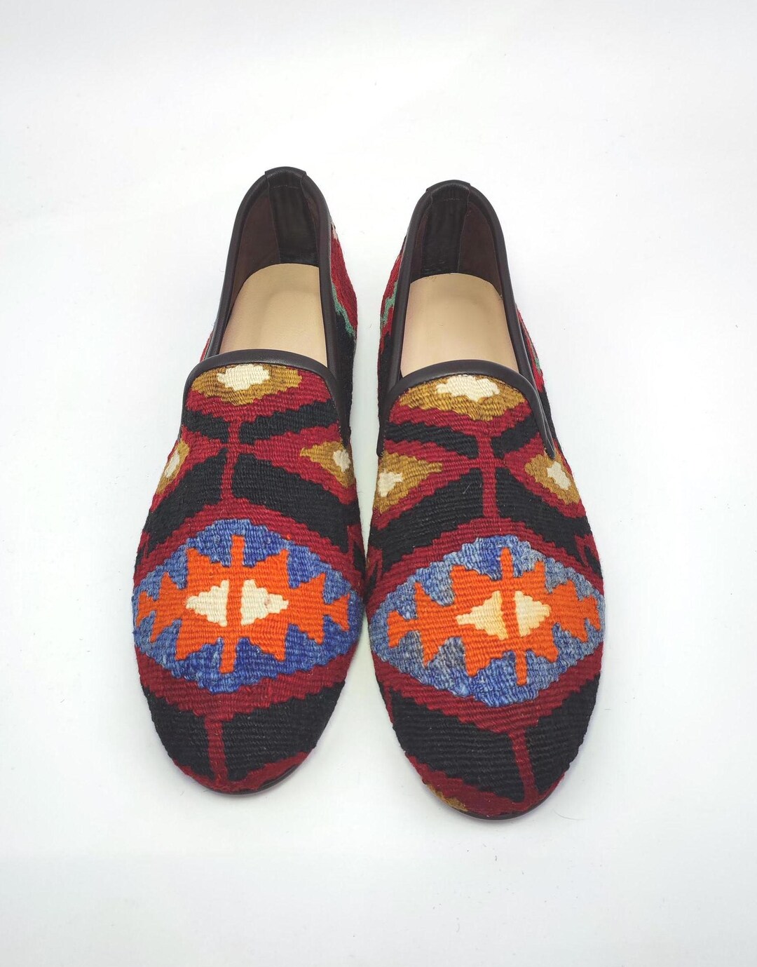 Handcrafted Kilim Loafers: Vintage Turkish Textile Shoes (size 44EU ...