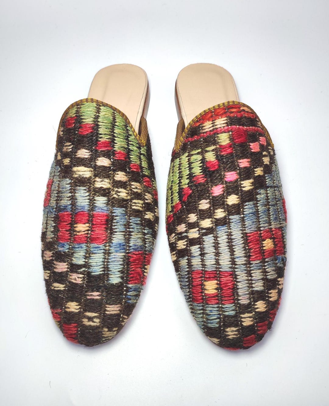 Men's Vintage Kilim Mules: Handwoven Turkish Shoes (45EU/12US/11UK) - Etsy