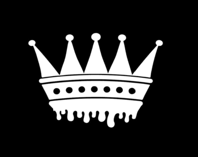 Drippy Crown Vinyl Decal Car/truck Decal - Etsy
