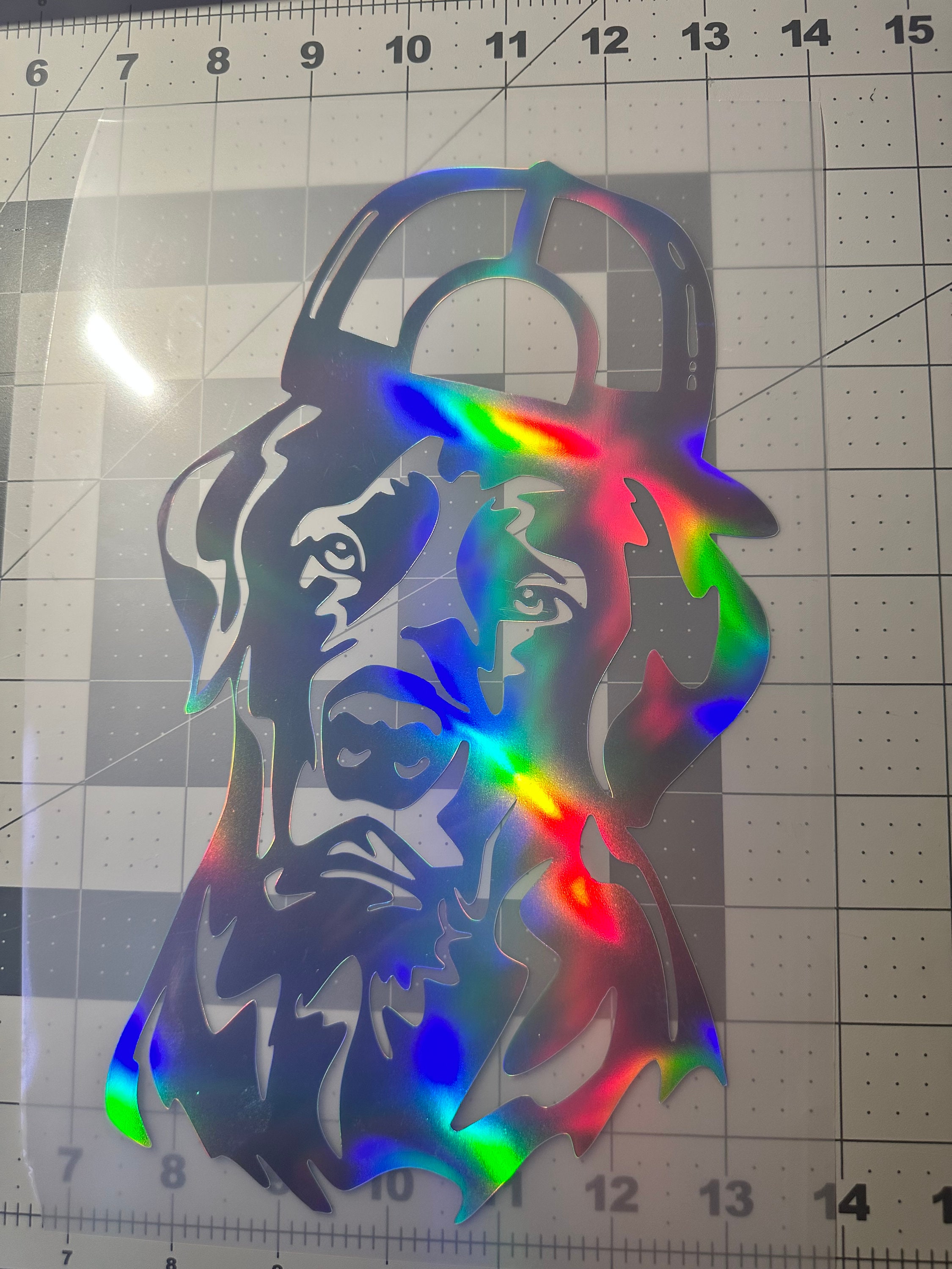 Lab With Hat/truck Decal/car Decal/squatted Truck Decal - Etsy