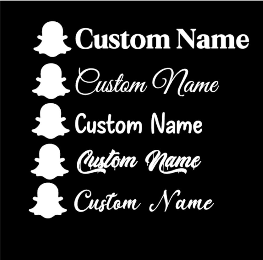 Custom Snapchat Decal /truck Decal/car Decal/squatted Truck Decal - Etsy