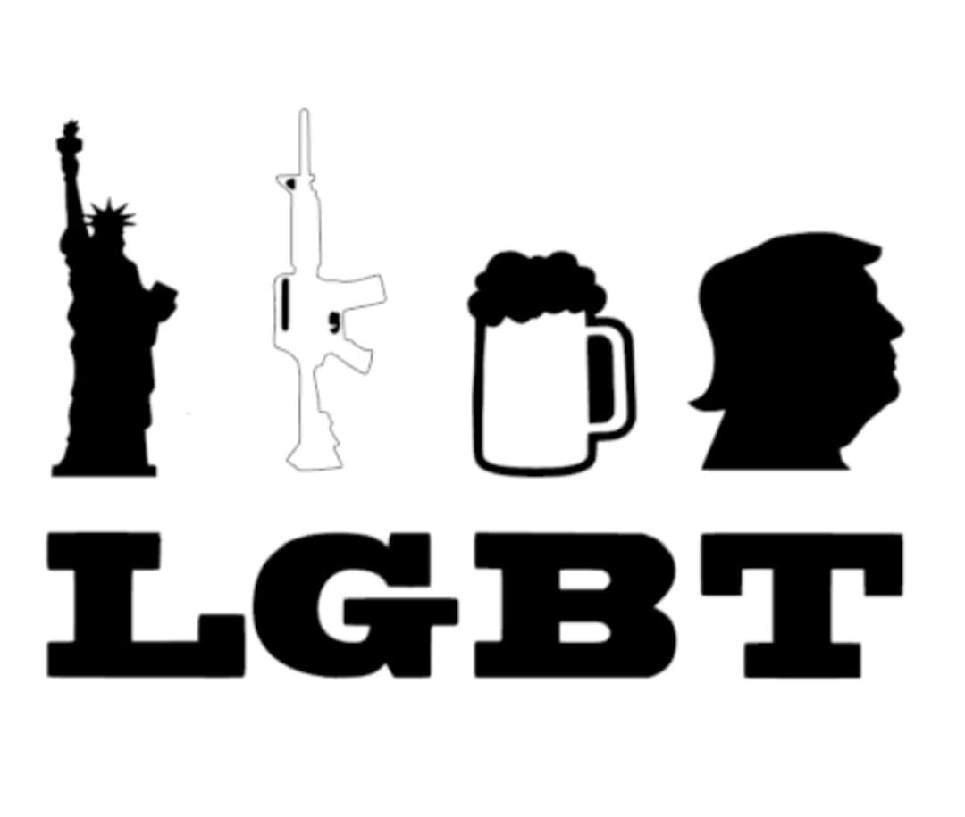 LGBT Liberty,guns,beer,trump Decal /truck Decal/car Decal/squatted ...