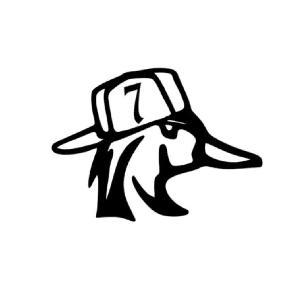 Custom Number Duck Backwards Hat Decal /truck Decal/car Decal/squatted ...