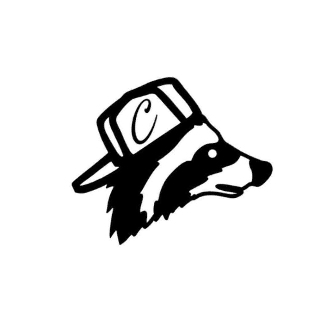 Custom Initial Raccoon Backwards Hat Decal/truck Decal/car Decal ...