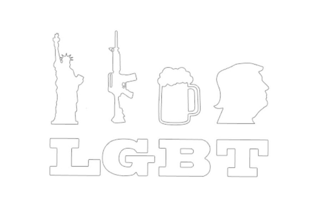 LGBT Liberty,guns,beer,trump Decal /truck Decal/car Decal/squatted ...
