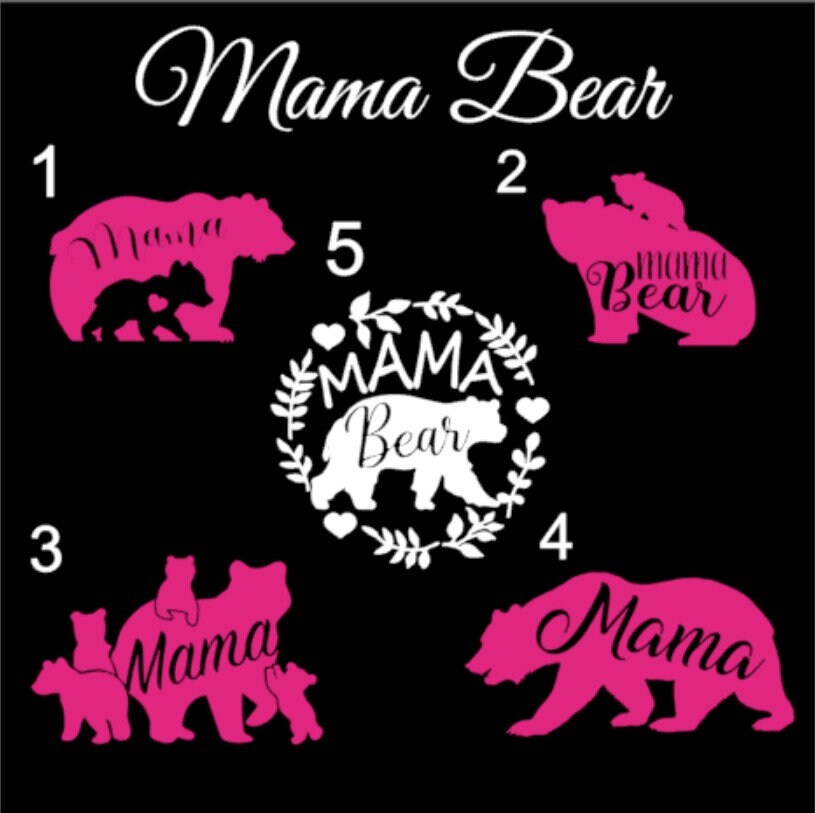 Mama Bear Decal /truck Decal/car Decal/mama Decal - Etsy