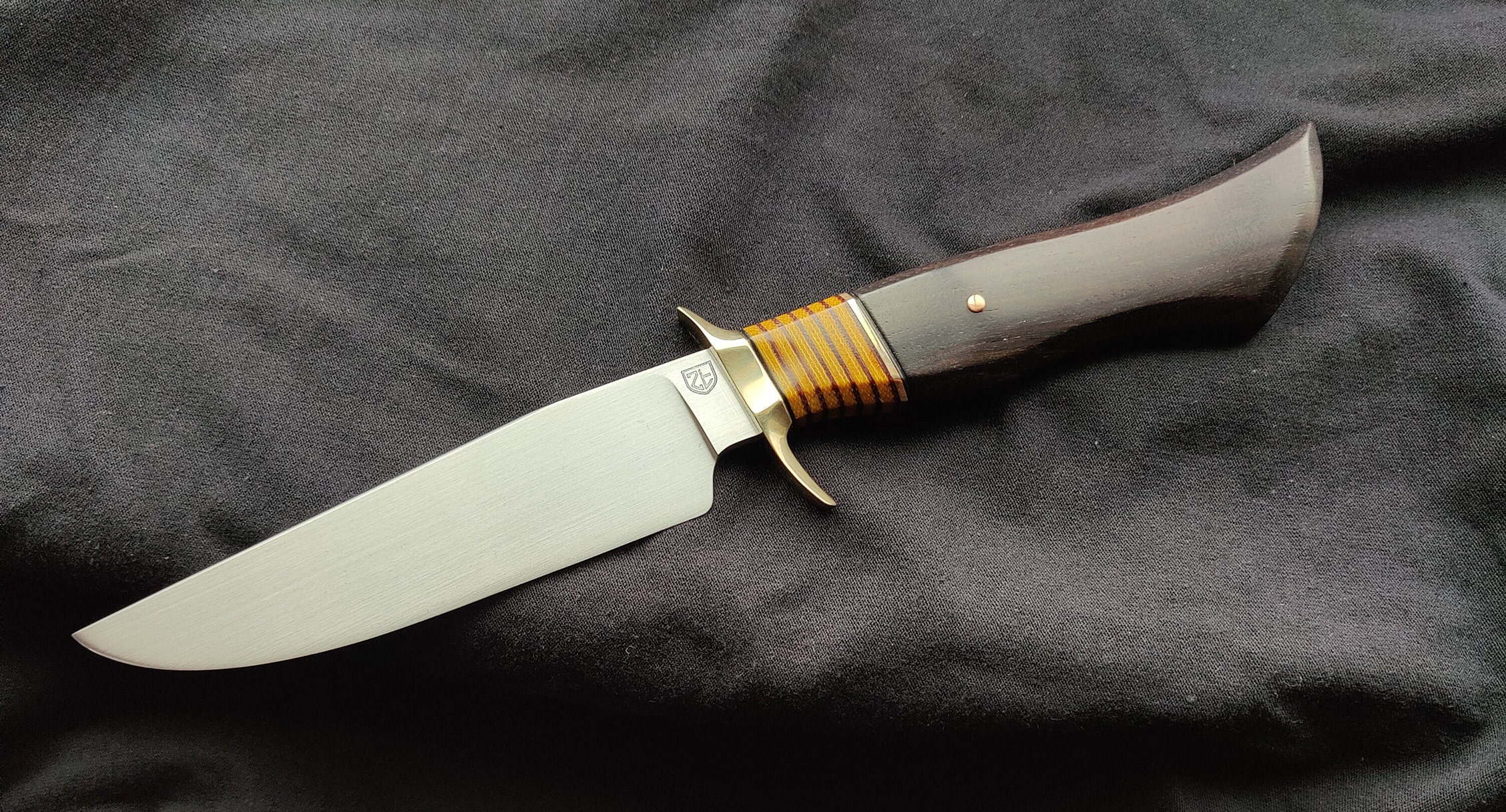 Bowie Knife, Custom Hand Forged Vest Bowie Carbon Steel Blade, African ...