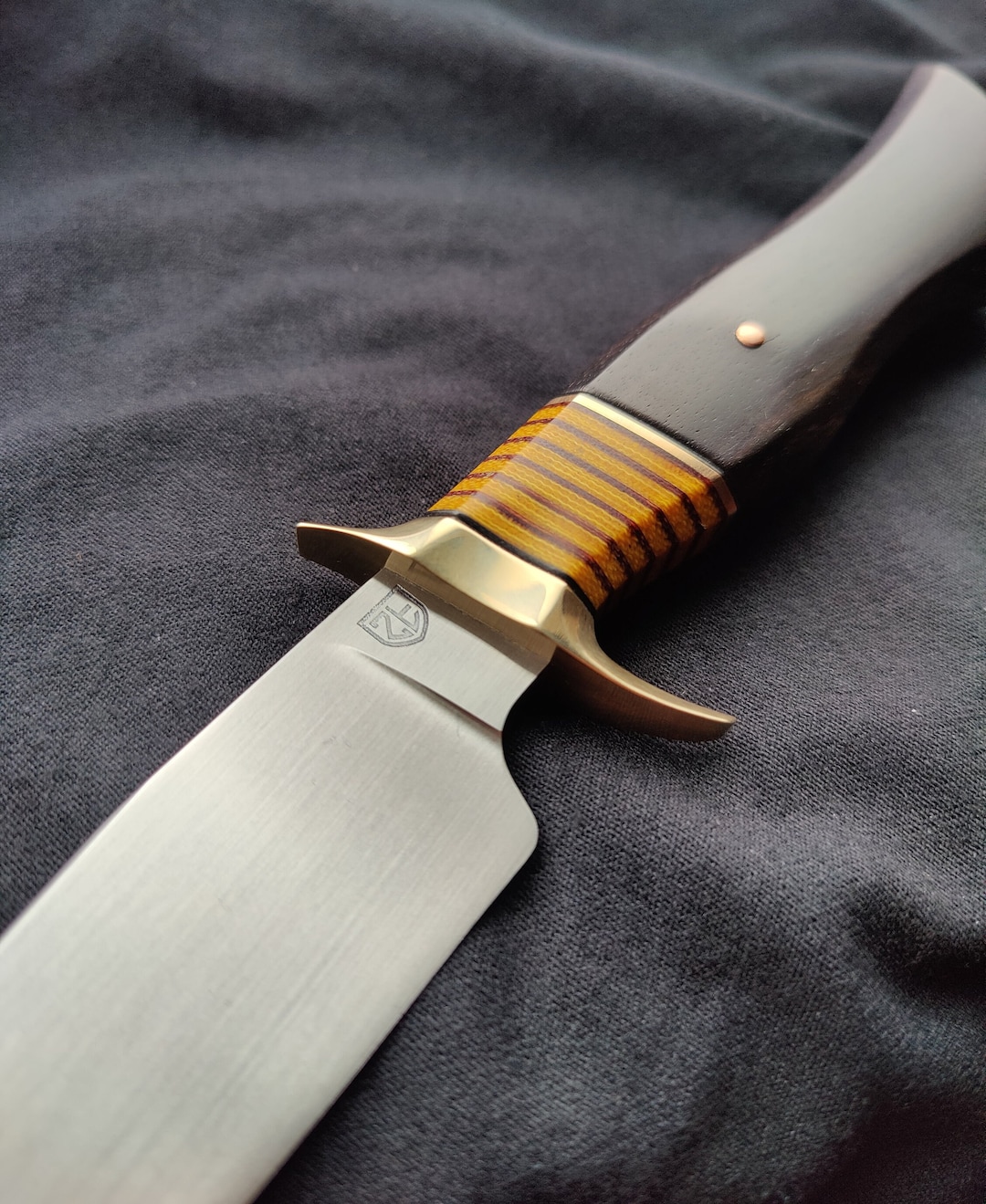 Bowie Knife, Custom Hand Forged Vest Bowie Carbon Steel Blade, African ...