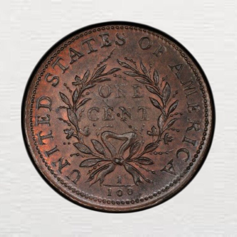 1793 WREATH Leaf -flowing Hair Large Cent-rare Coin for Collectors ...