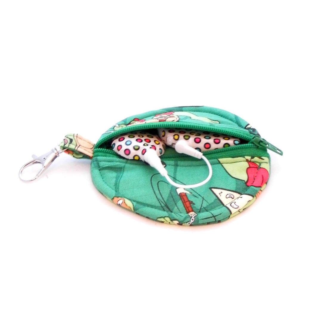 Turtle Power Circular Pouch for Ear Buds, Hearing Aids & Cochlear ...
