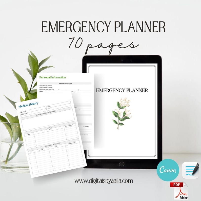 Emergency Planner | Fillable & Printable End-of-life Organizer ...