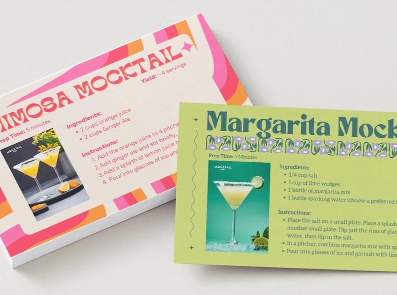 Editable Recipe Card Templates Printable Food & Drink Recipe Cards for ...