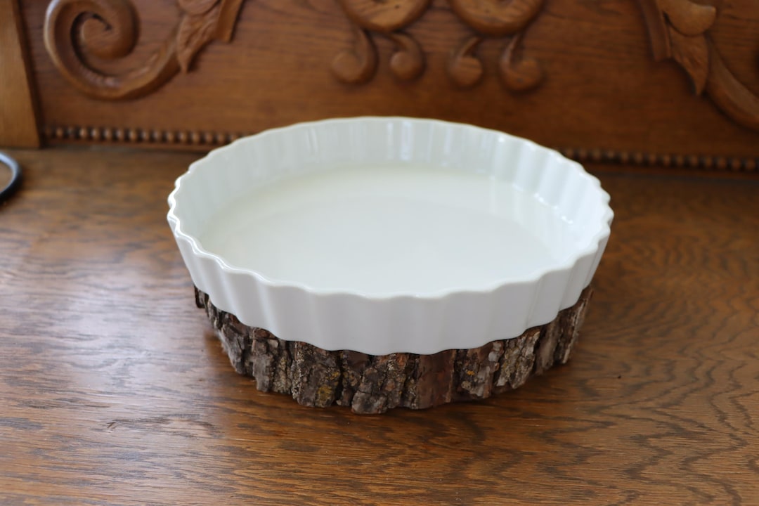 B.I.A Cordon Blue 1-quart Round Quiche or Tart Dish Classic White ...