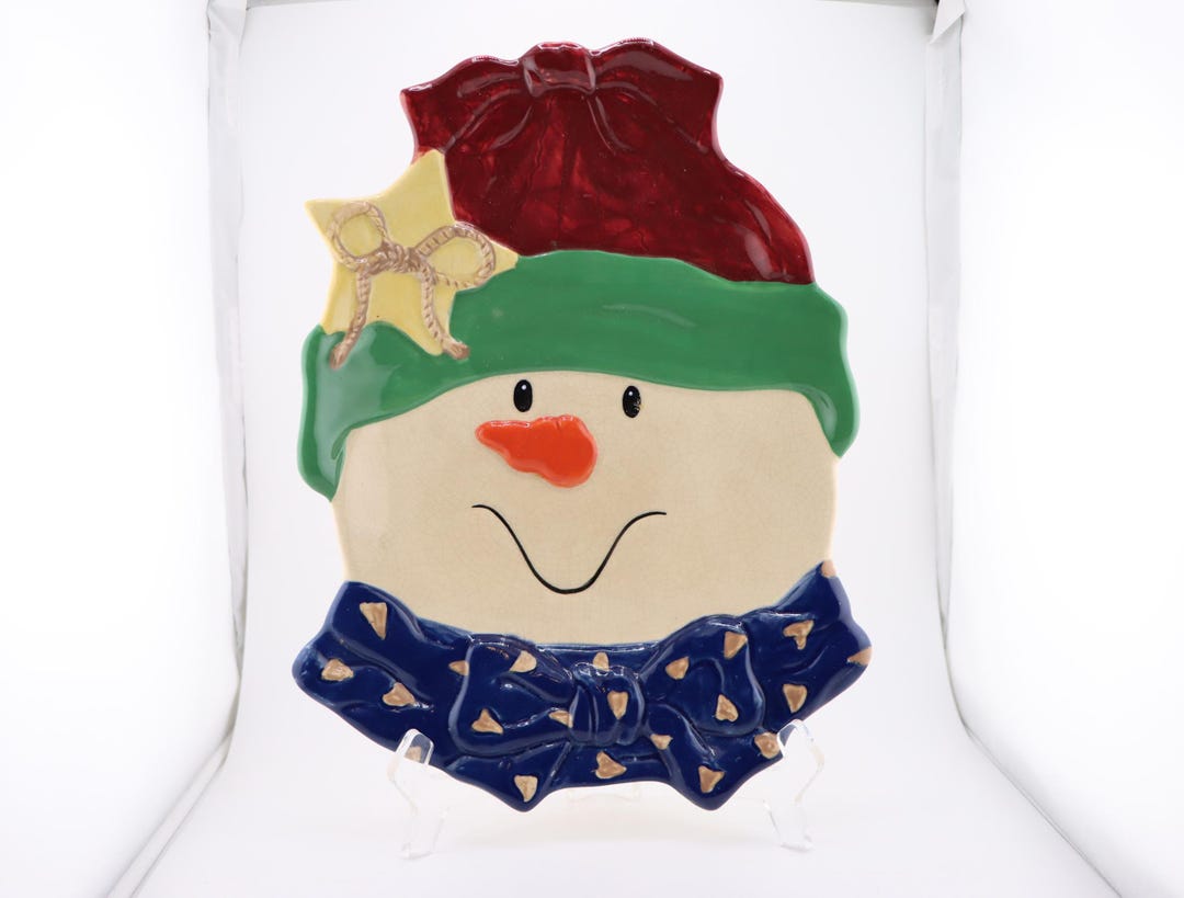 Bella Casa by Ganz Ceramic Snowman Platter/plate/tray Great for All ...