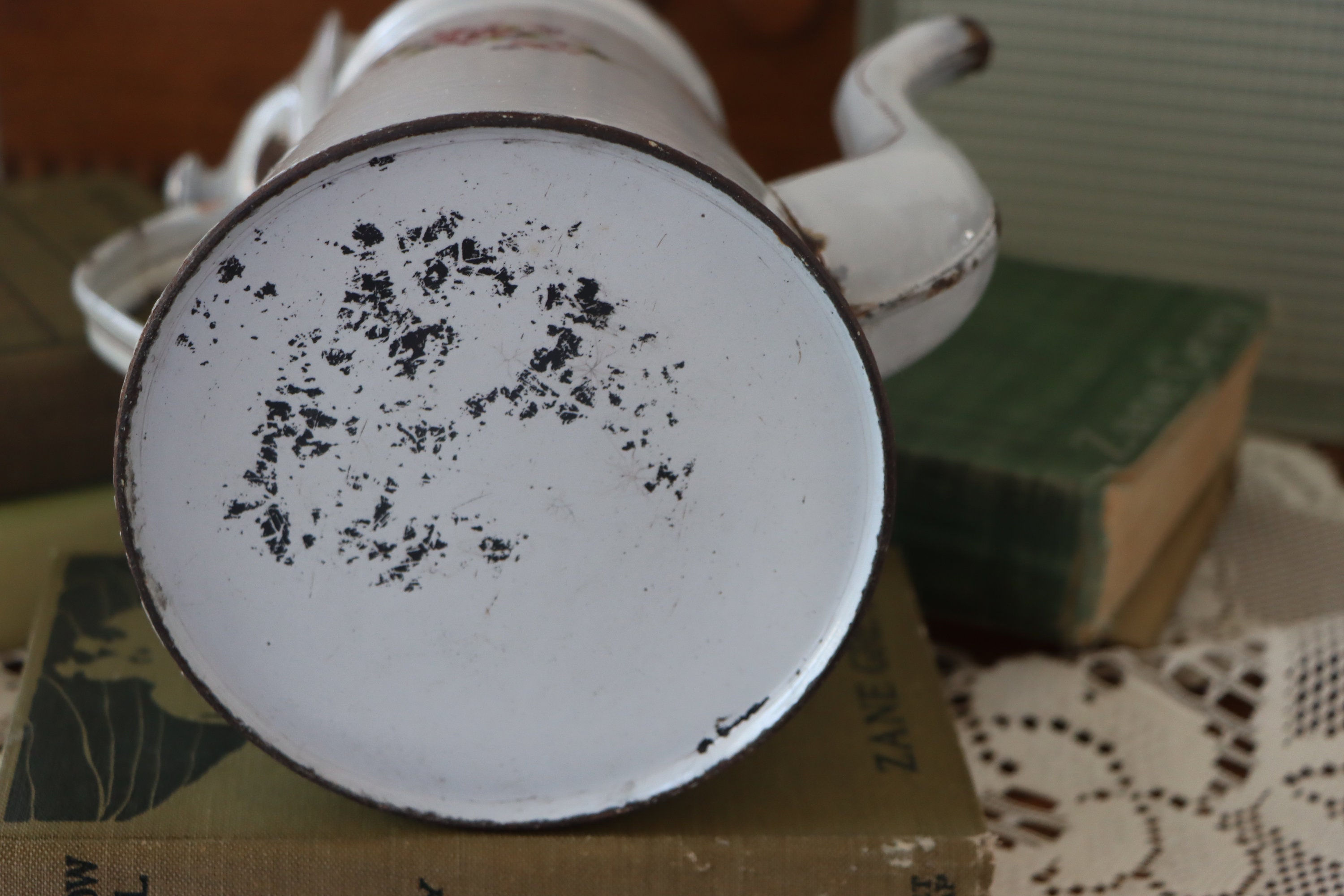 RARE FIND Beautiful Vintage Tea Kettle/pot With Hinged Lid Intact ...