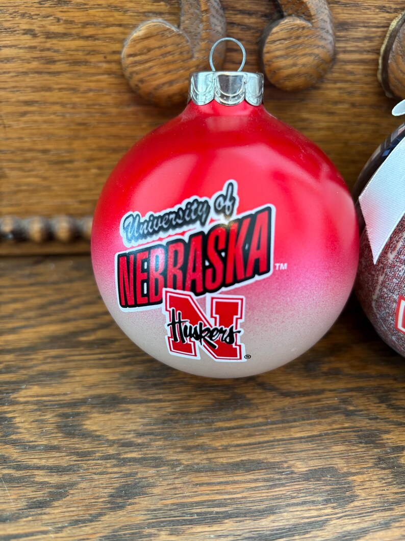 Choice of University of Nebraska Red and White Christmas Tree Ornament ...