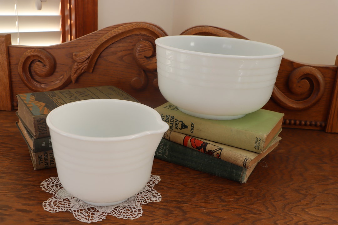 Choice of Pyrex White Milk Glass Large Hamilton Beach Mixing Bowl or ...
