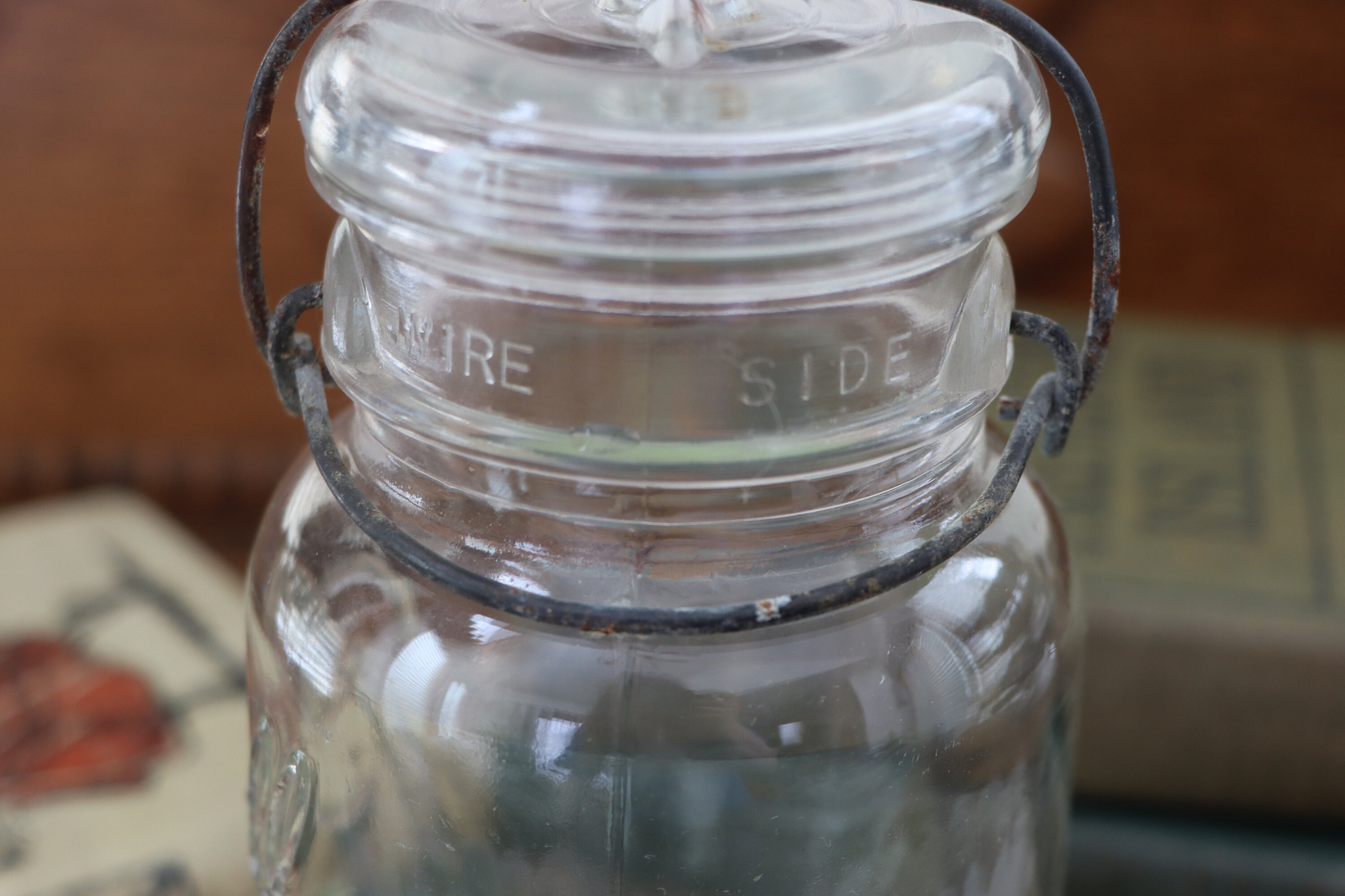 Ball Ideal Clear Glass Jar Complete With Lid and Wire Closure Fantastic ...