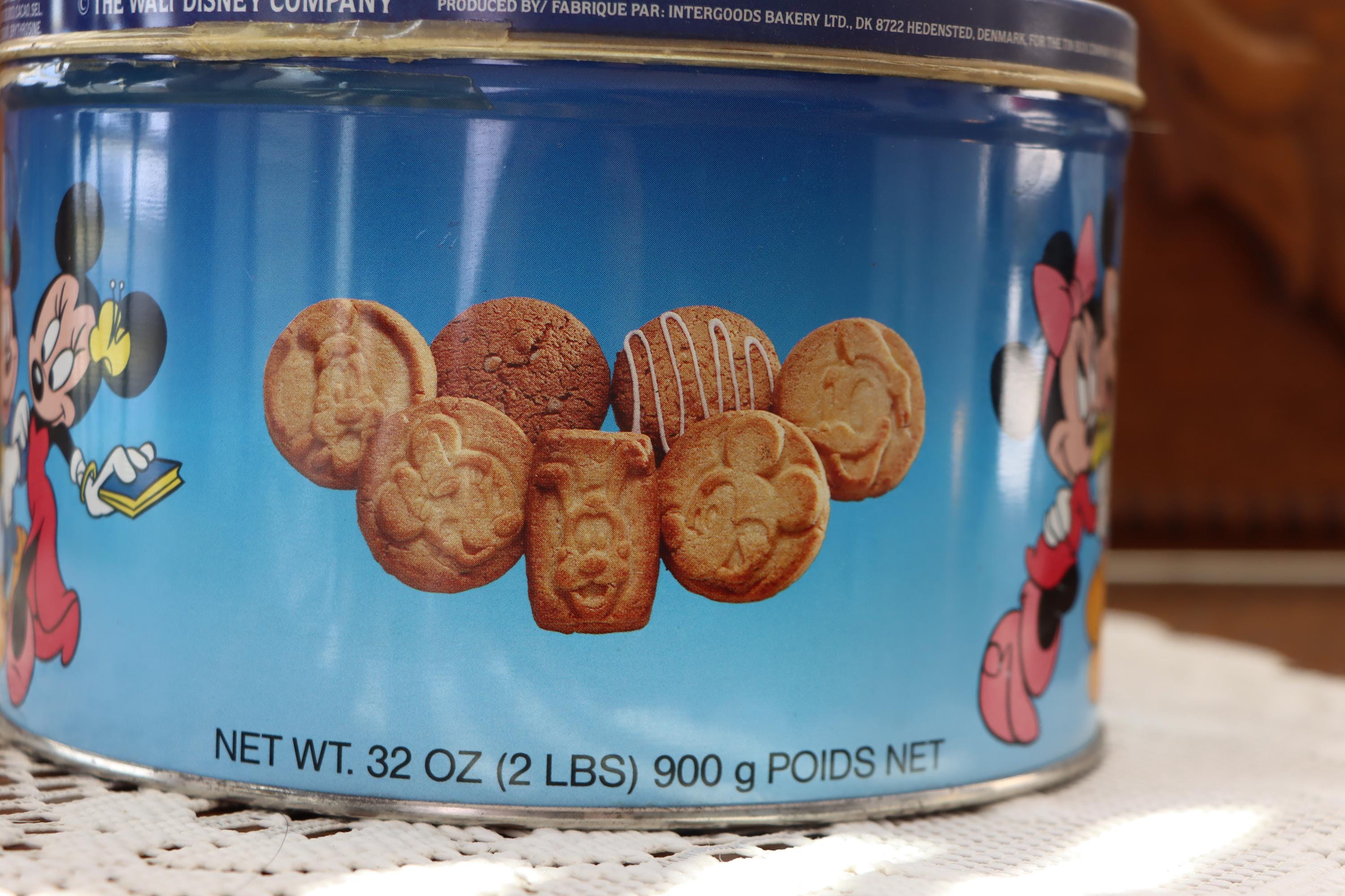1990s Walt Disney Fancy Fun Cookies Tin Canister Mickey and Minnie ...