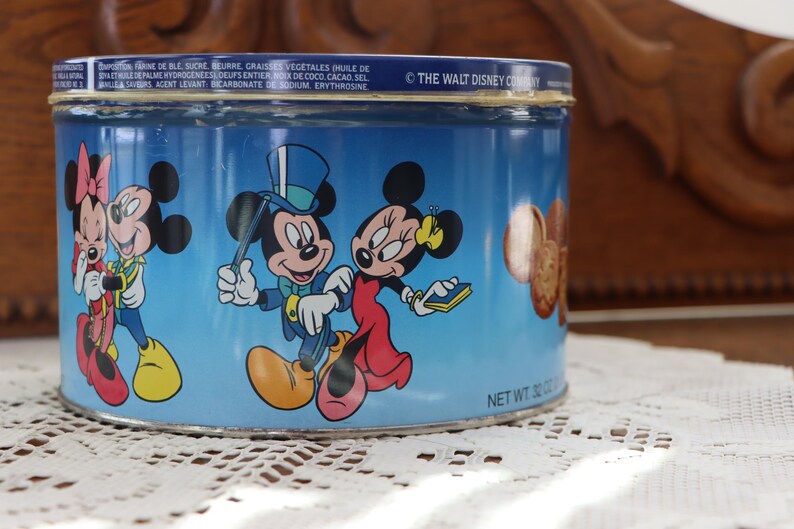 1990s Walt Disney Fancy Fun Cookies Tin Canister Mickey and Minnie ...