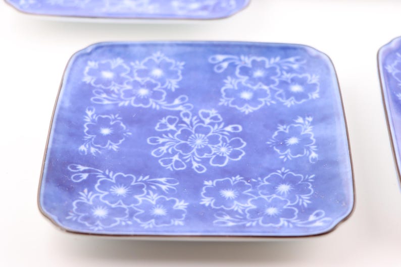 5 Fukagawa Seiji Porcelain Square Plates Wasabi/soy Sauce/sweet and ...