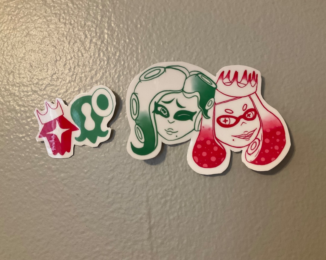 Splatoon Pearl and Marina off the Hook Colored Lineart Die Cut Vinyl ...
