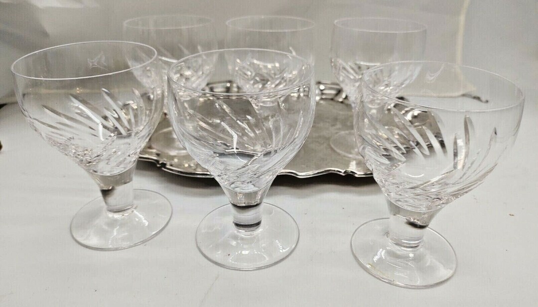 Vintage Stuart England Crystal Kent Claret Wine Goblets Set - Etsy