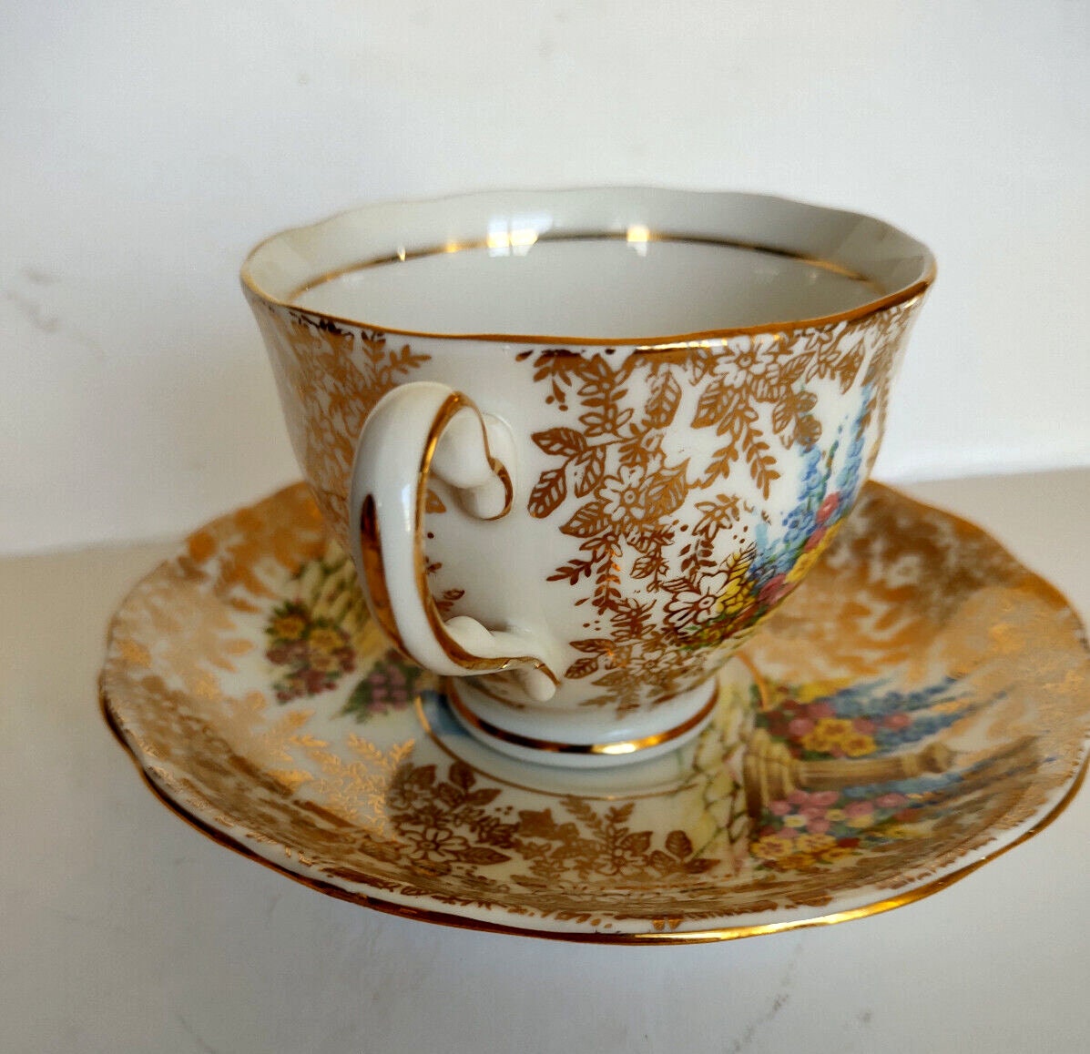 COLCLOUGH CRINOLINE LADY English Garden Chintz Bone China Cup Saucer - Etsy