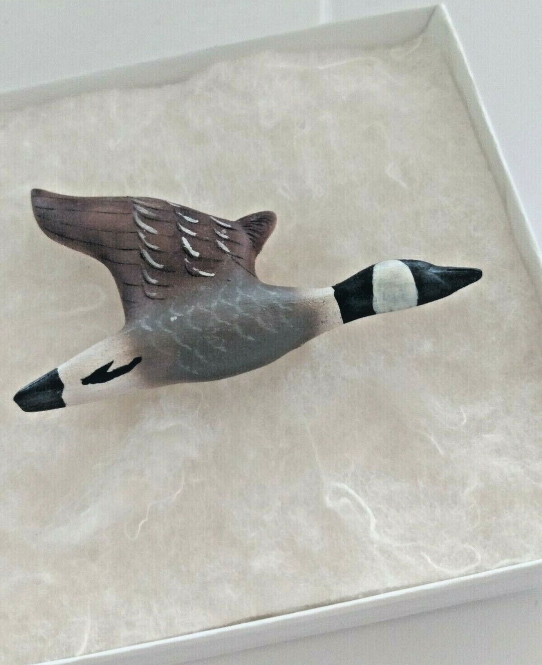Hand Carved Bird Brooch canada Goose by Russ Clark Ontario - Etsy