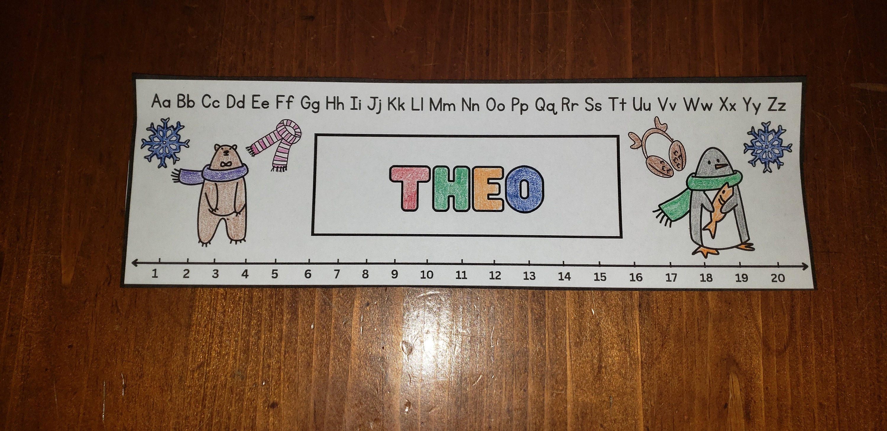 Primary Student Name Plate for Desk winter Themed, Editable, and ...