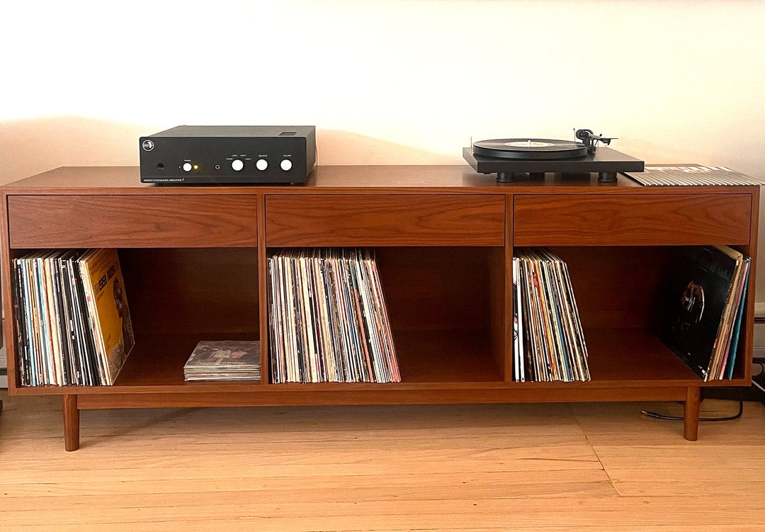Handmade Record Storage Cabinet With 1 X 3 Drawer Vinyl - Etsy