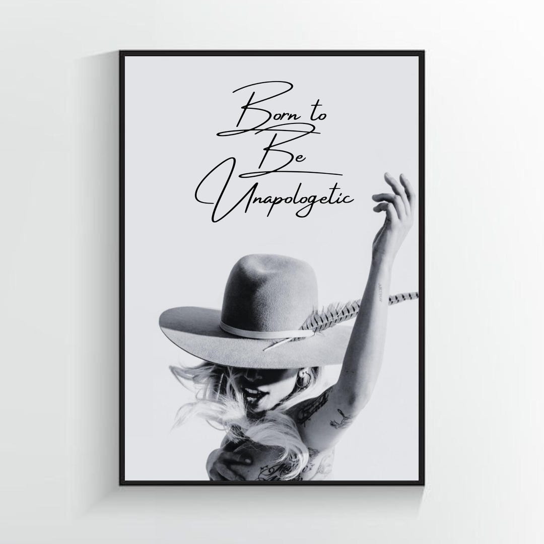 Bold Pop Diva Print, "born to Be Unapologetic" Empowerment Wall Art ...