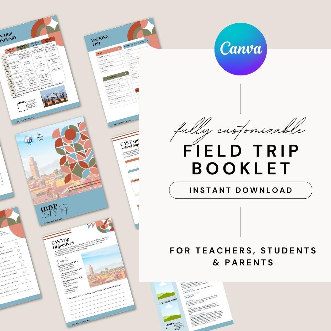 Editable Field Trip Booklet IB CAS Trip - Etsy