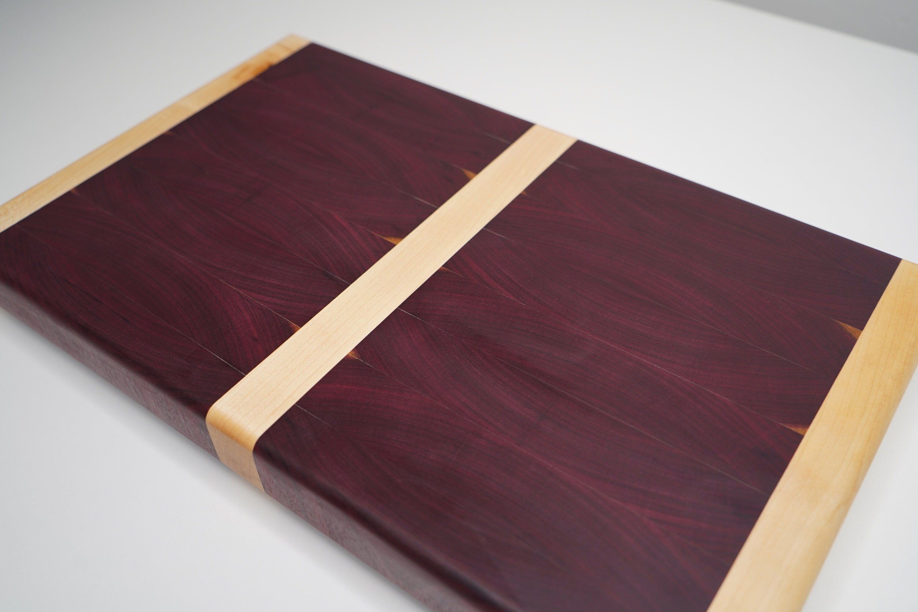 Purple Heart End Grain With Maple Border Cutting Board - Etsy