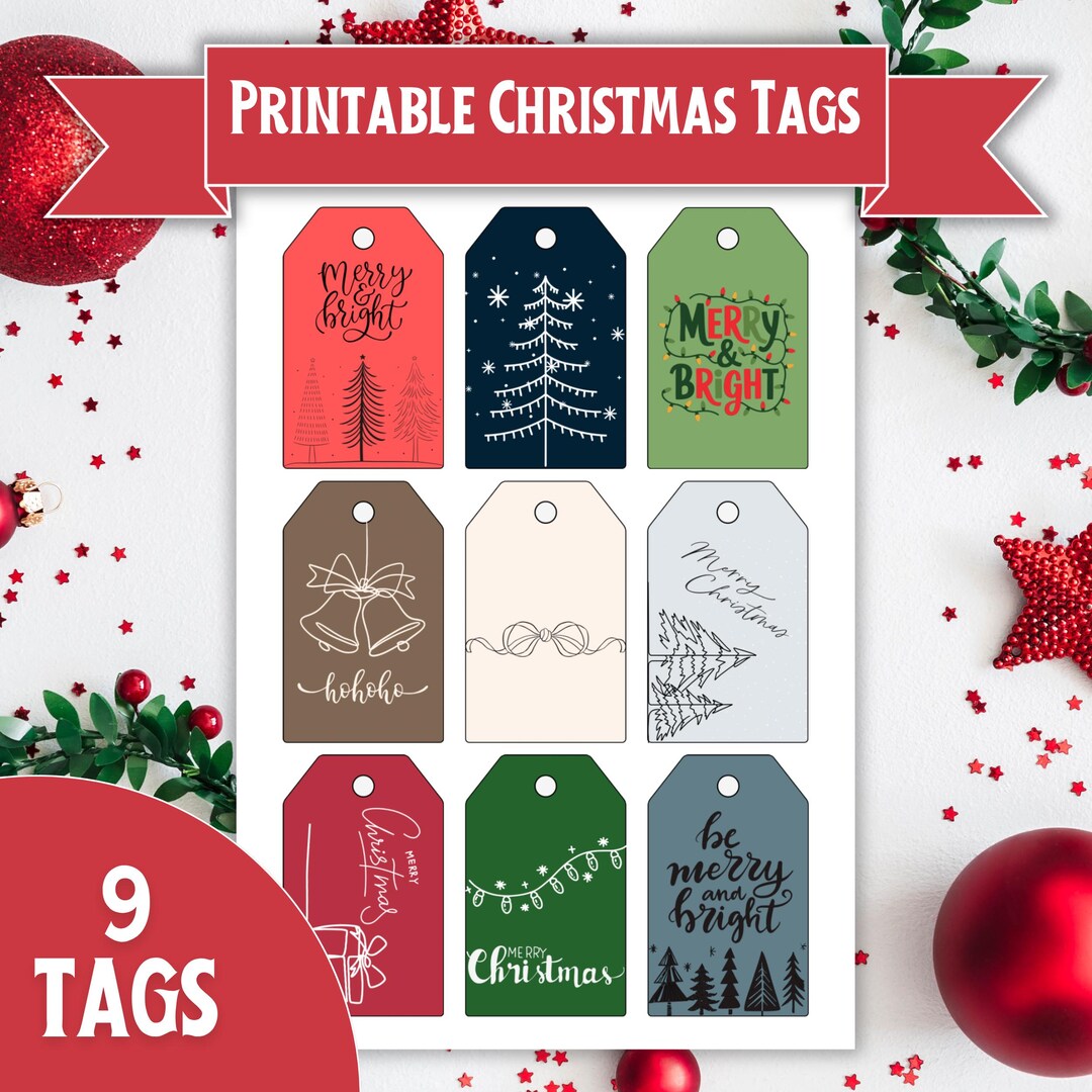 Christmas Gift Tags | Printable Gift Tags | Merry Christmas Tag ...