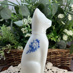 Avon Vintage Ming Cat Milk Glass Moonwind Cologne Bottle, Milk Glass ...