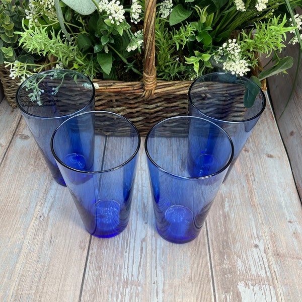 Cobalt Blue Glasses - Etsy
